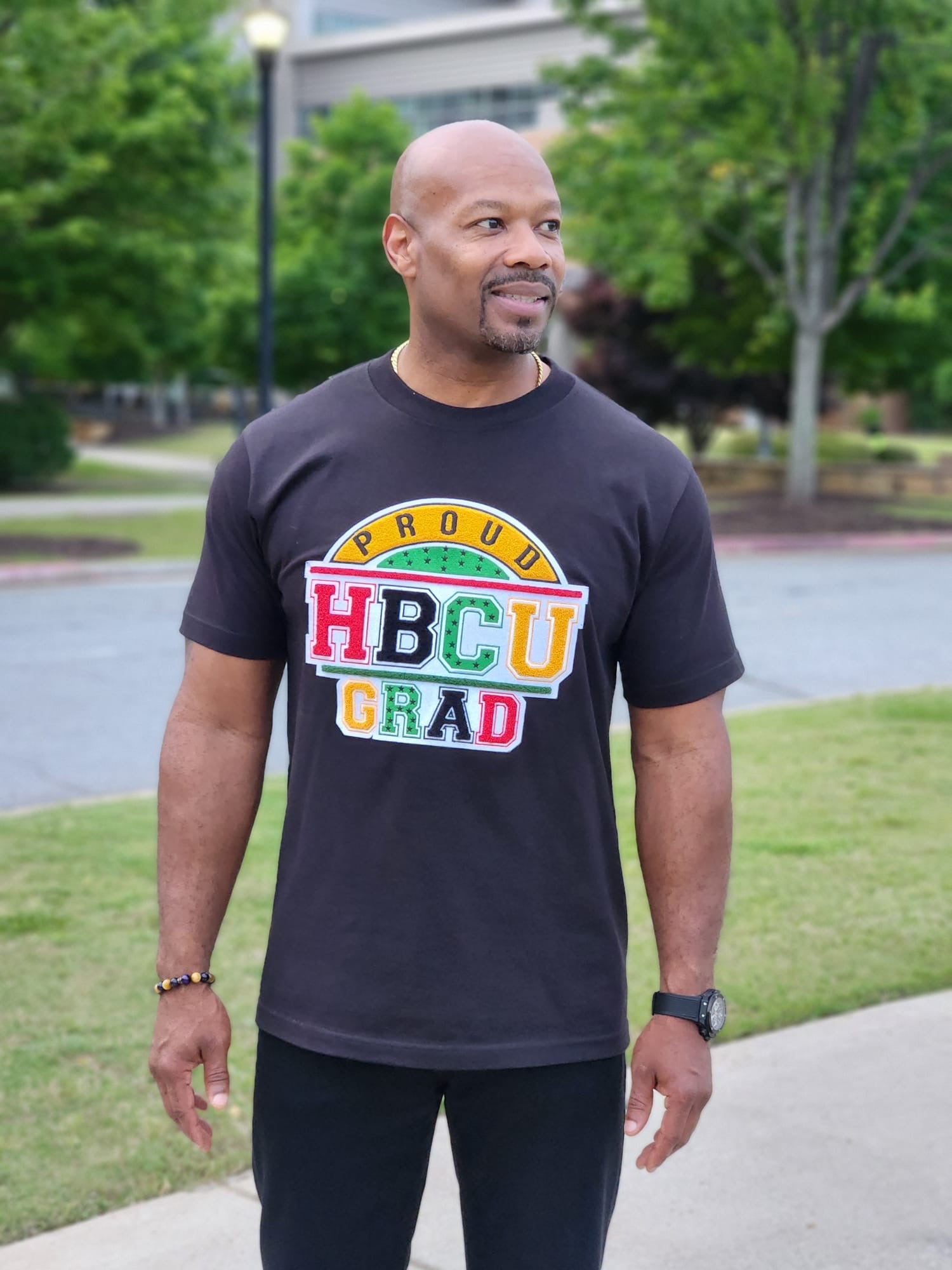 Premium PROUD HBCU GRAD T-Shirt with Chenille Patch