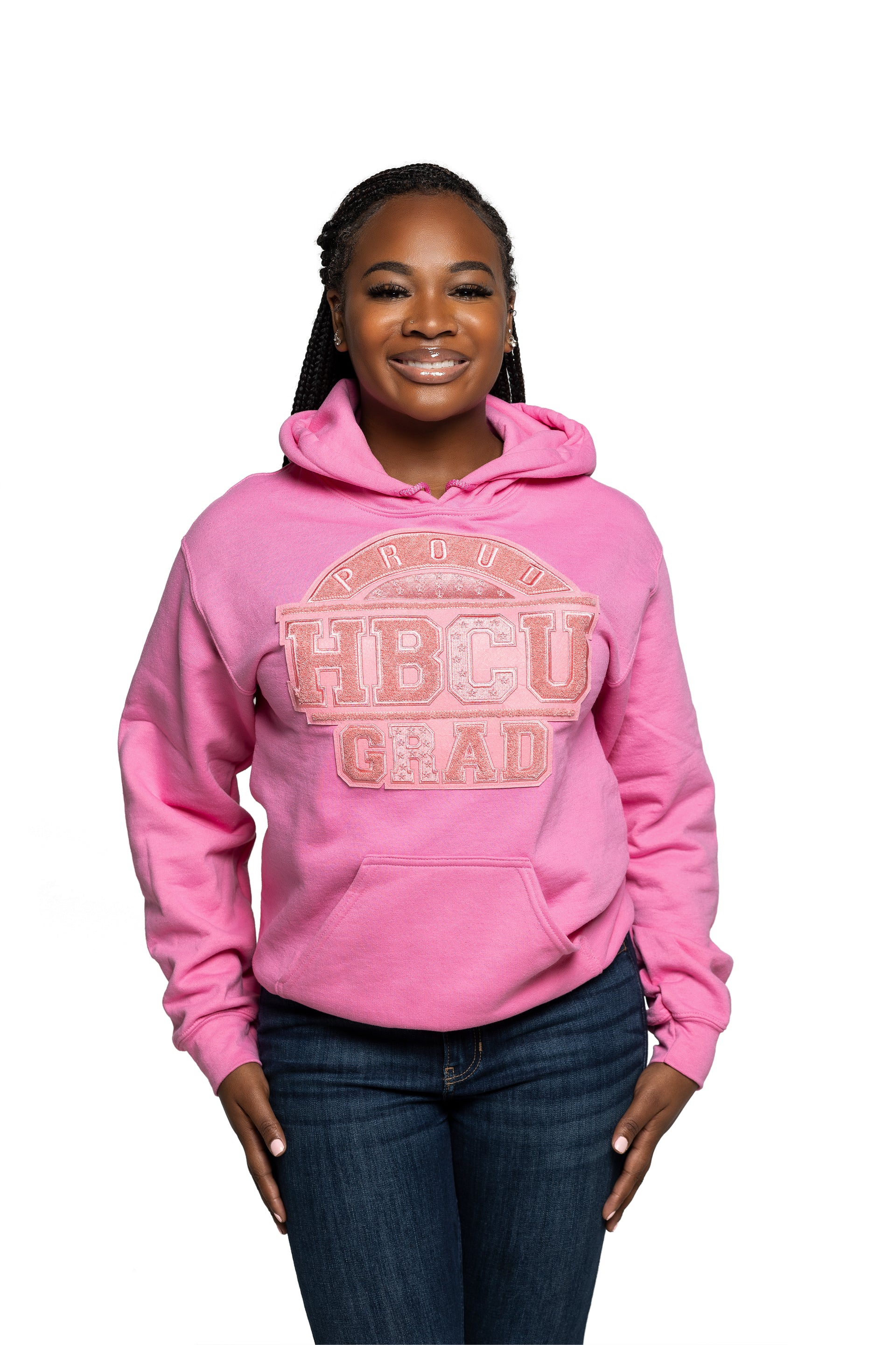 PROUD HBCU GRAD HOODIE ALLPINK