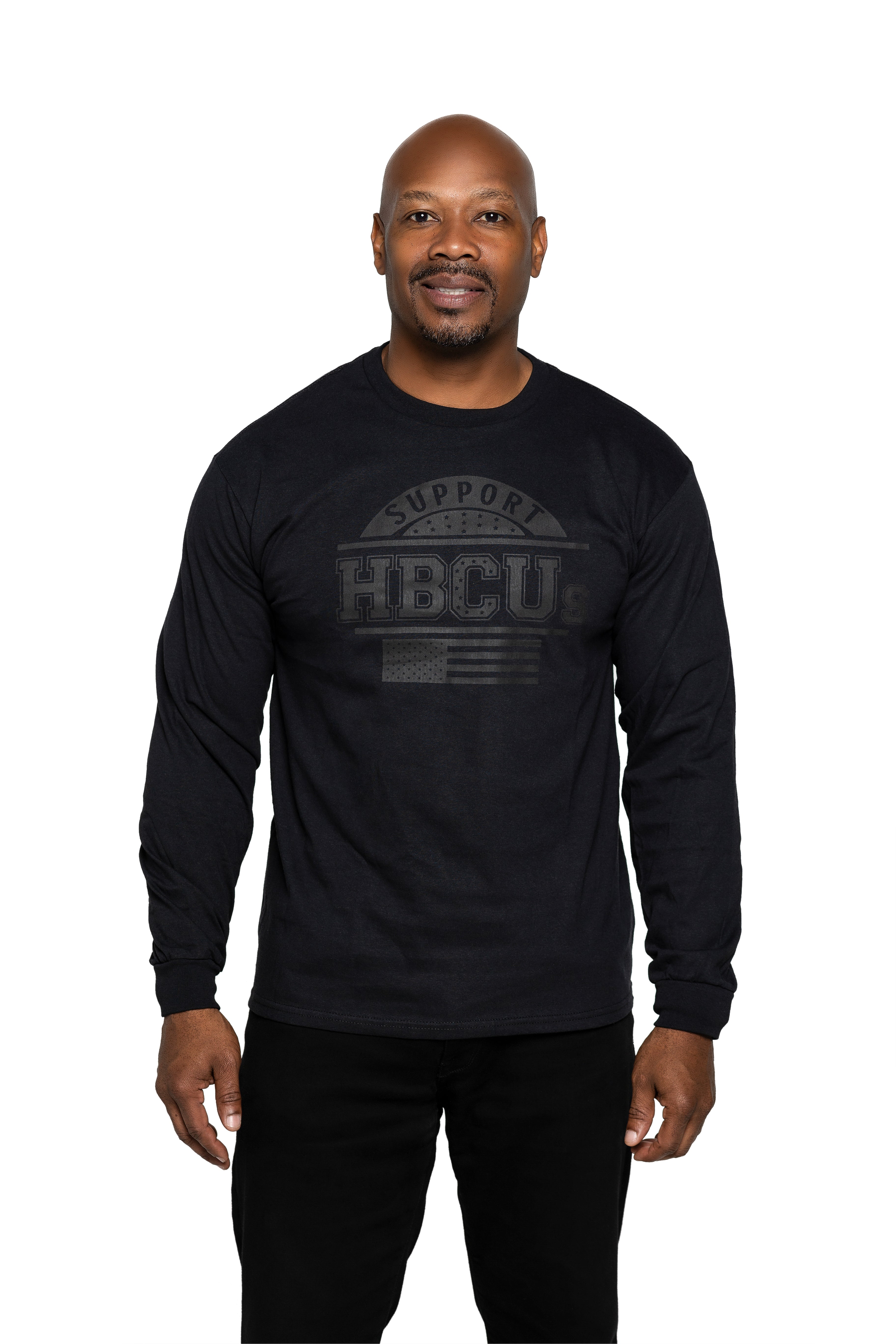 ALL BLACK SUPPORT HBCUs LONG SLEEVES TEE – PROUD HBCU GRAD