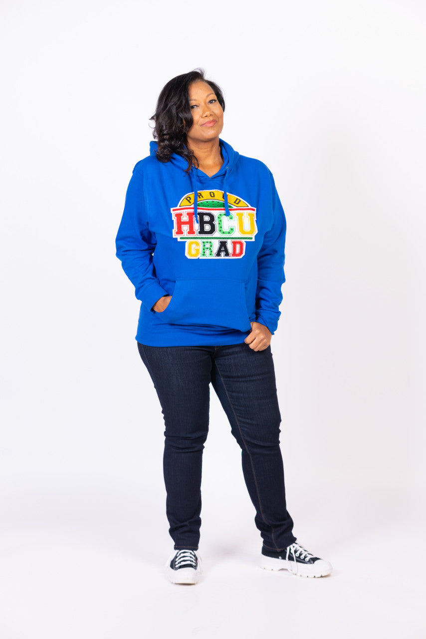 PROUD HBCU GRAD BLUE SWEATSHIRT